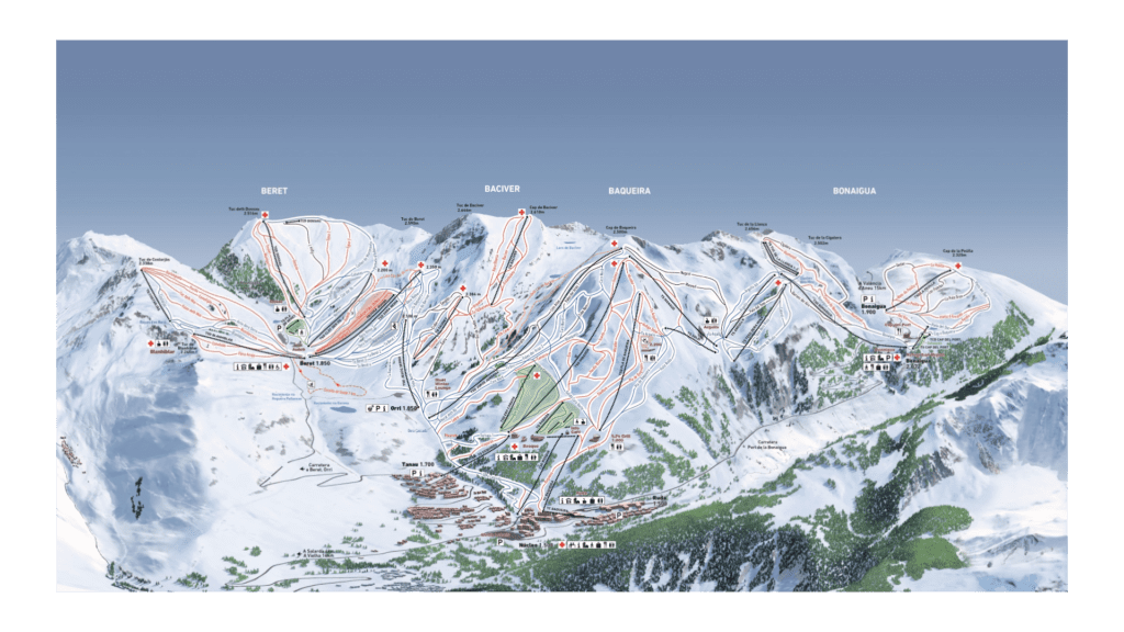 Baqueira-Beret Ski Map And Resort Information - Free Piste Map