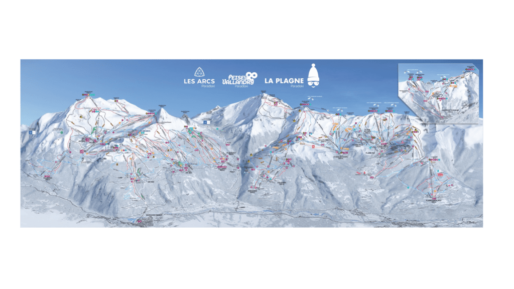 Paradiski Ski Map And Information - Free Piste Map