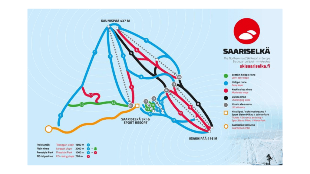 Saariselka - Free Saariselka Ski Map Available Here