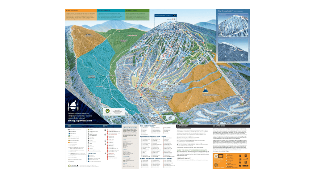 Sugarloaf Ski Map And Resort Information - Free Piste Map