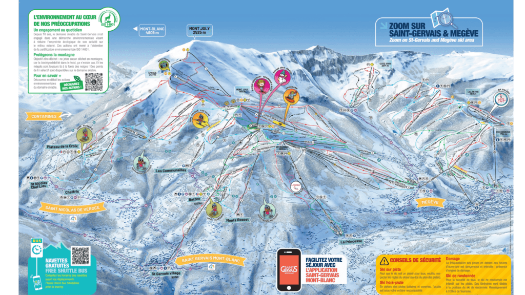 Megeve Ski Map And Resort Information - Free Piste Map